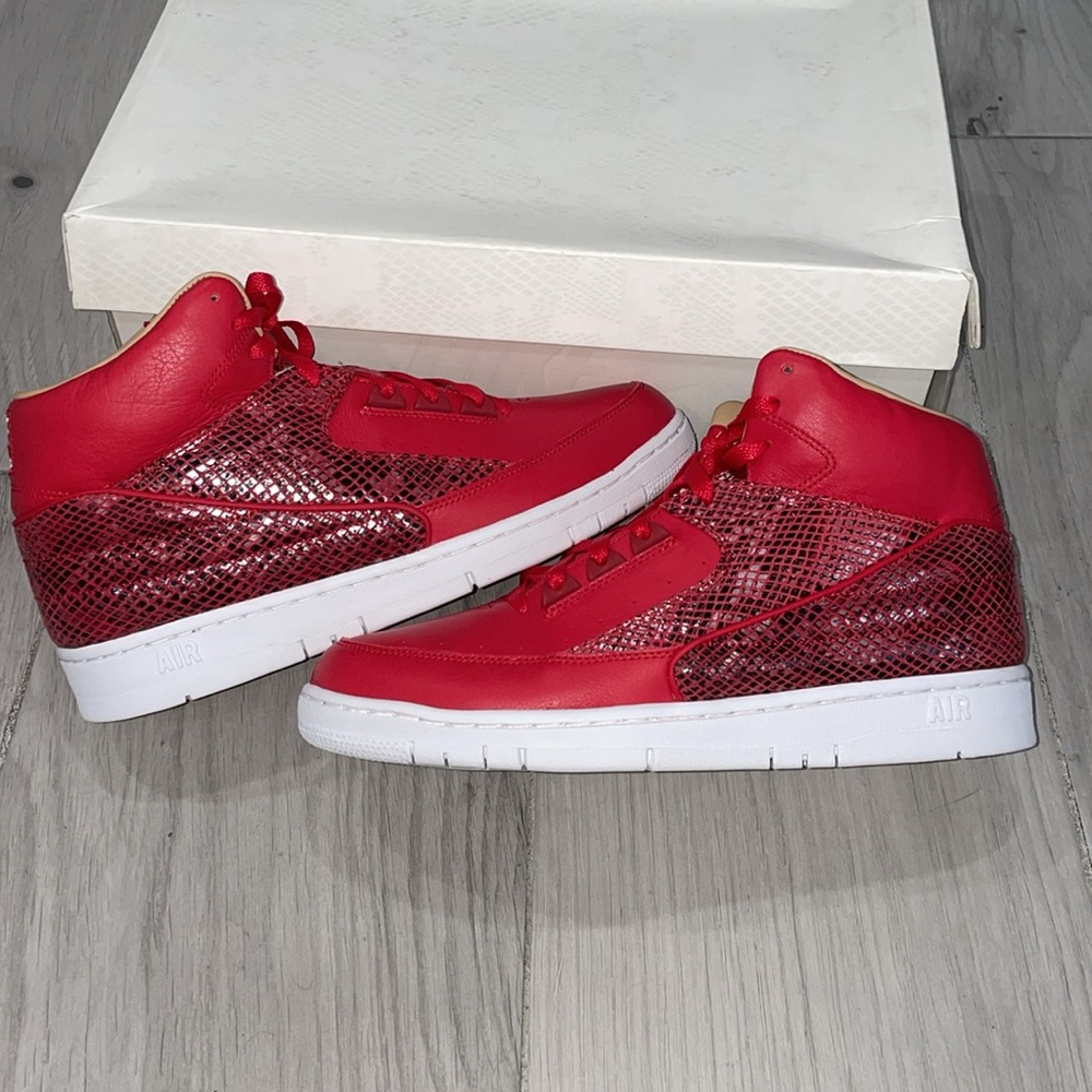 Men’s Nik Air Python Lux Sp University Red And White - Gem